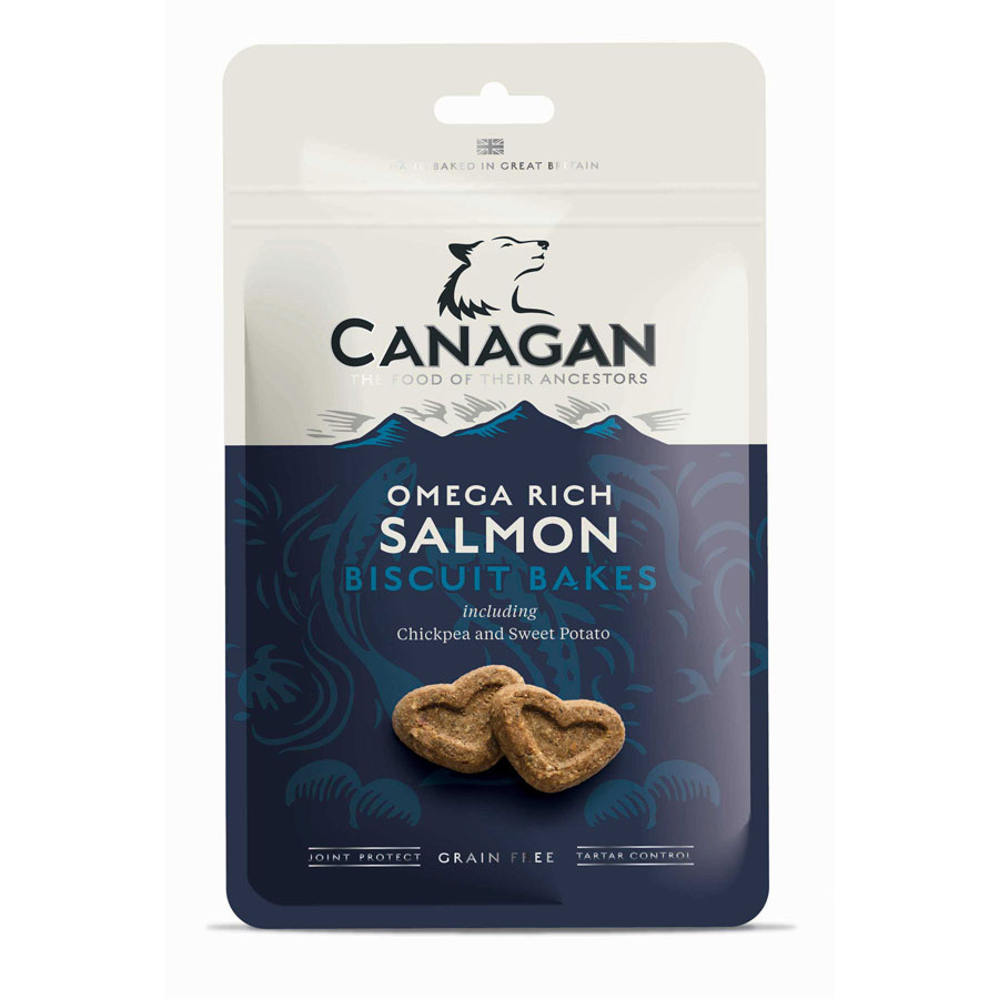 Canagan Dog Treats Biscuit Bakes Salmon 150g - Rookes Pet Products