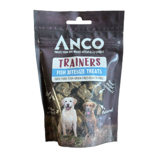 Anco Trainers Bitesize Dog Treats Fish 65g - Rookes Pet Products